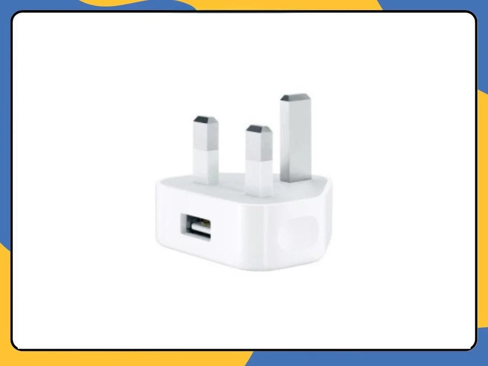 UK Mains 3 Pin Plug Adapter Wall Charger 1 Port USB Adapter For Phones ...