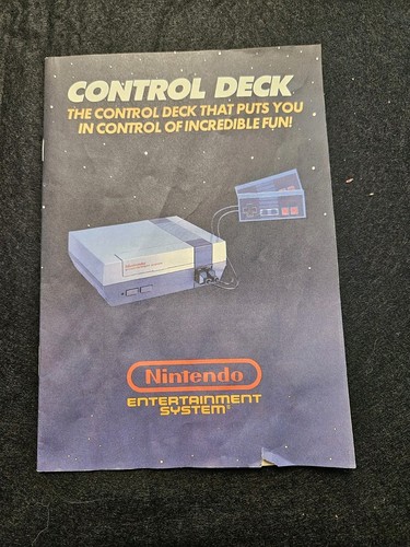 Vintage Nintendo Entertainment System NES Control Deck Instruction ...