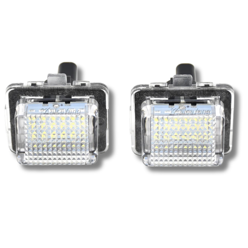 Mercedes C Class Number Plate Lights Set LED W204 11-14 Ultra Bright ...