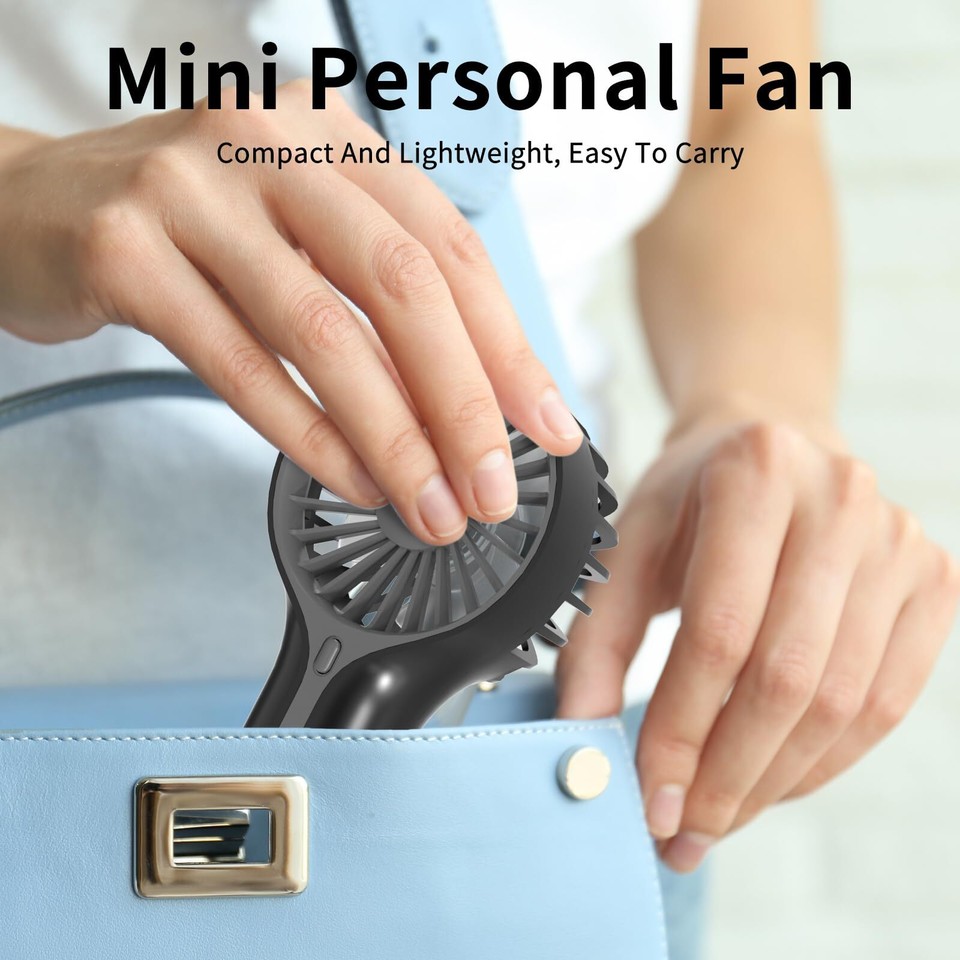 Mini Personal Fan Handheld, Small Portable Handheld Fan, Battery ...