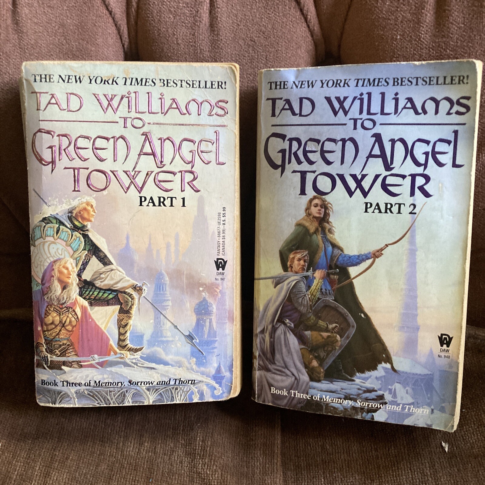To Green Angel Tower Part 1 and 2, Tad Williams, 1st Paperback Printing ...