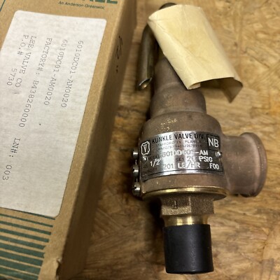 NEW STEAM KUNKLE 1/2" Model 6010CD 6010DC01-AM Set 20 PSI | eBay