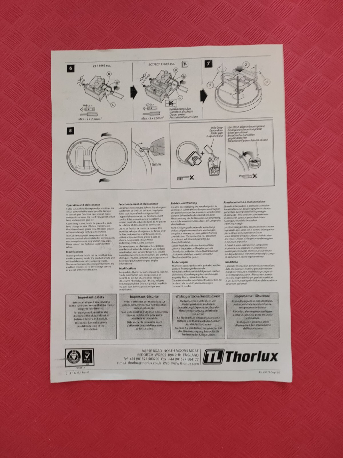 Thorlux Cobalt 26w Emergency Bulkhead Fitting | eBay UK