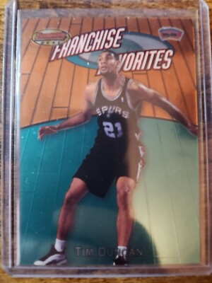 1999-00 Bowman's Best Tim Duncan Franchise Favorites Insert #FR1A Spurs ...