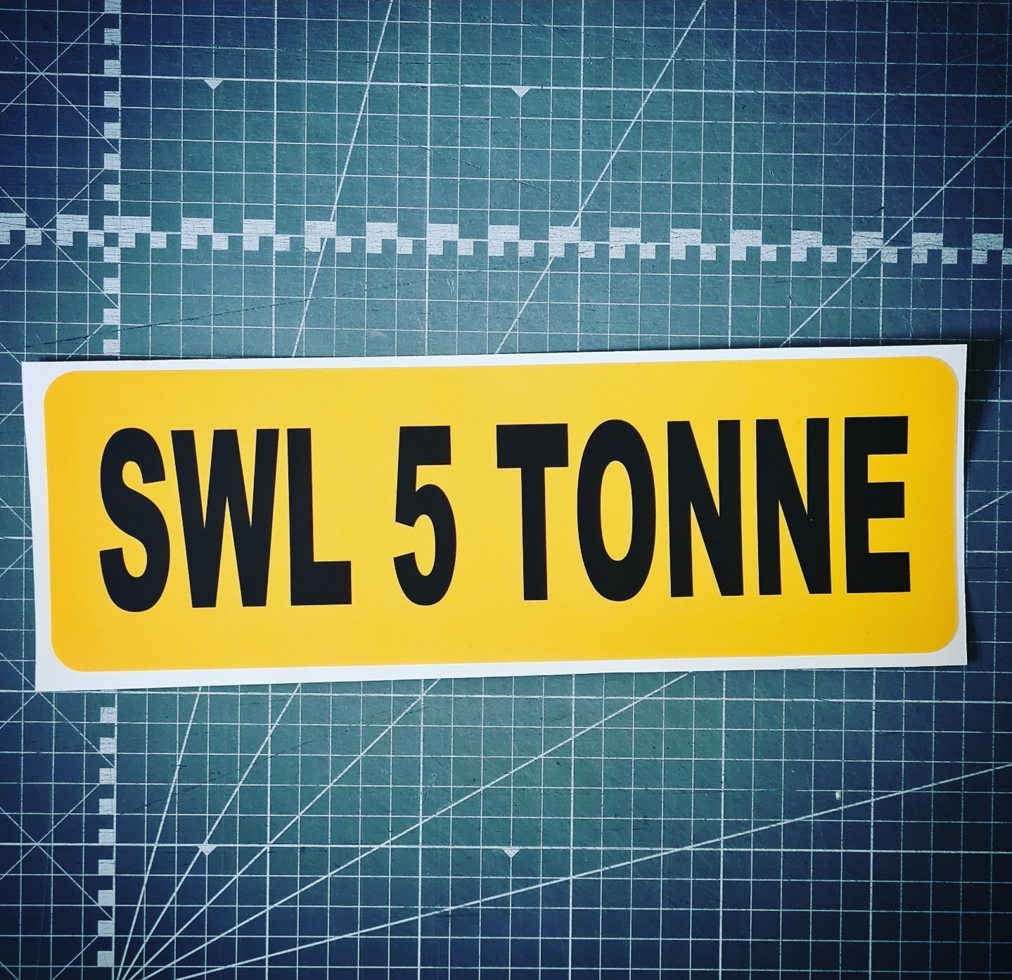 SWL 5 TONNE STICKERS X2 Diggers, Excavators, Plant Machinery Safe ...