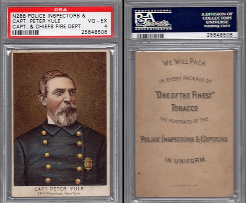 1888 N288 BUCHNER POLICE INSPECTORS CAPTAINS FIRE PSA 4 CAPT. Peter ...