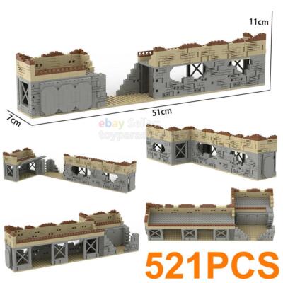 MOC Modern Military Stronghold Bunker Ruins Fortress Building Blocks ...