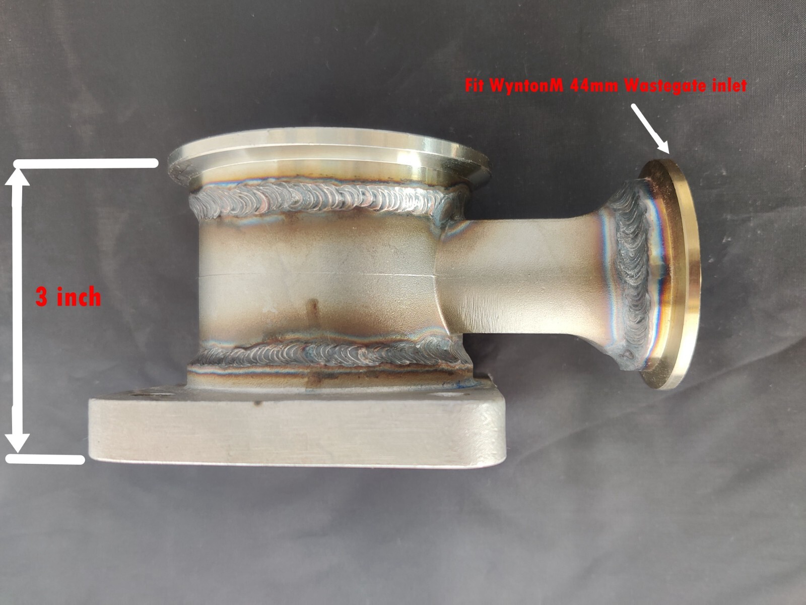 T4 to 3 inch V Band Rotation Flange Adapter Kit w/44mm MVR Wastegate ...