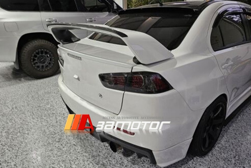 Carbon Fiber Trunk Spoiler Wing Rear Gurney Flap fits Lancer Evolution ...