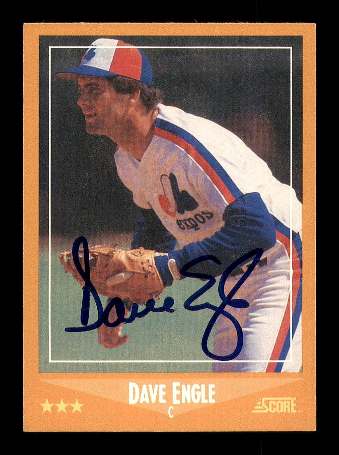 Dave Engle Autographed Signed 1988 Score Card #617 Montreal Expos ...