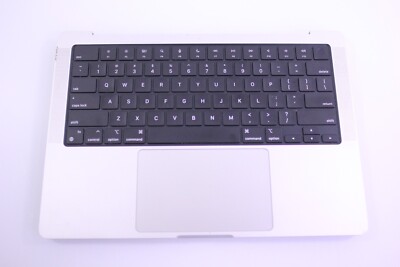 Apple MacBook Pro 14in M1 Pro 2021 A2442 Keyboard Palmrest Silver GRADE ...