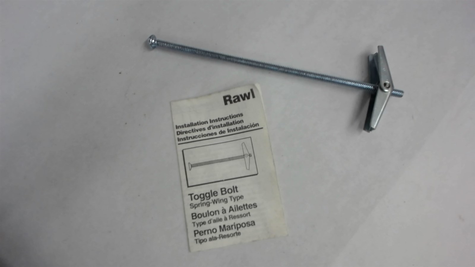 Rawl #4161 Spring-Wing Toggle Bolt-3/16''X6''-1/2'' Bore | eBay