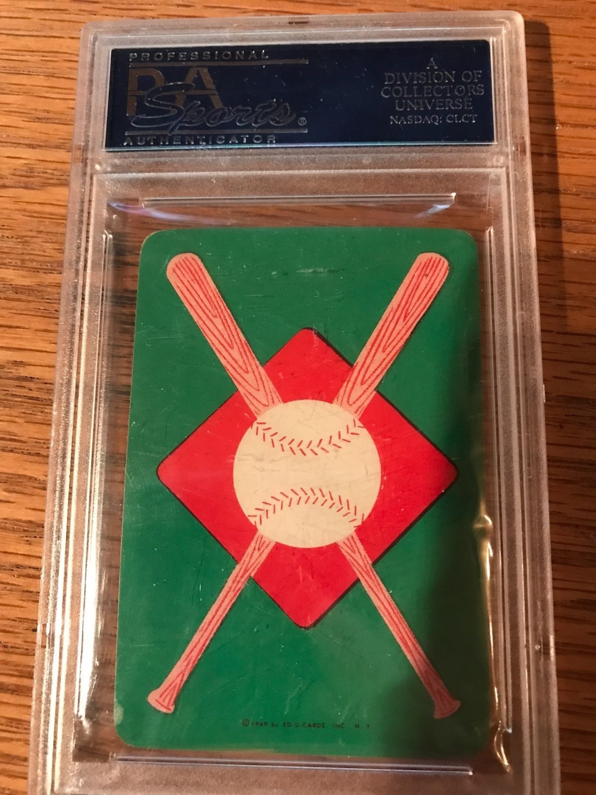 1949 Batter Up Baseball Diamond Card Game "BALL" PSA 4. One Card Only ...