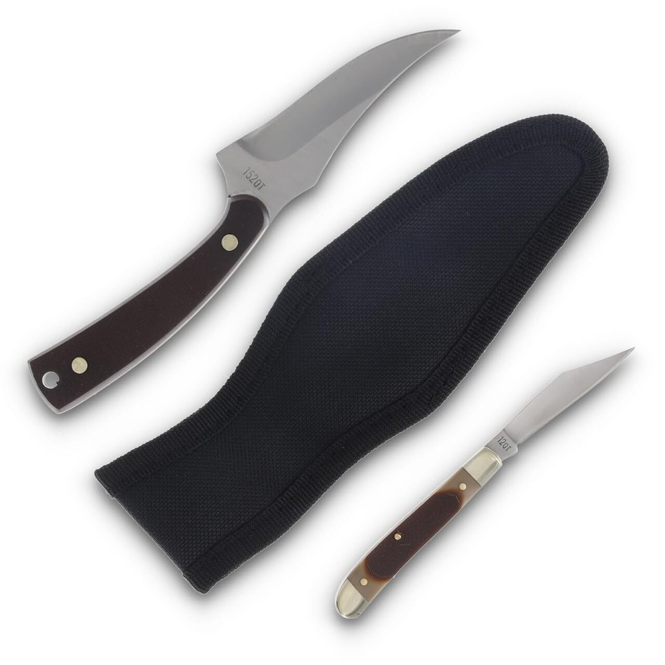 Schrade Sharp Finger 152OT with Sheath & Pal Folder Knife Gift Set ...