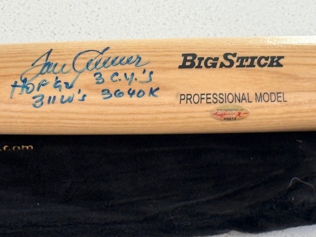 Tom Seaver NY Mets SIGNED AUTOGRAPHED MULTI STAT RAWLINGS BAT Reggie ...