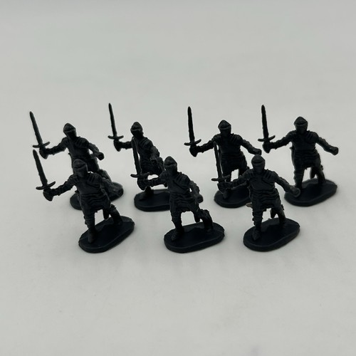 Lot of 7 Armored Squire Knight Miniature 25mm Scale RPG Tabletop DND ...