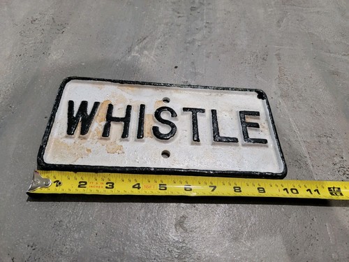 Vintage Original Embossed SIGN 10" Railroad RR Railway Cast iron ...