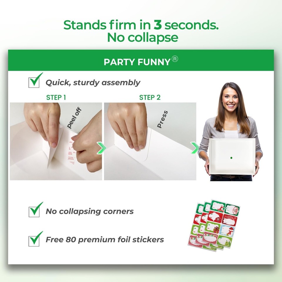 12 Large Christmas Gift Wrap Boxes Bulk with Lids, 12 Tissue paper and ...