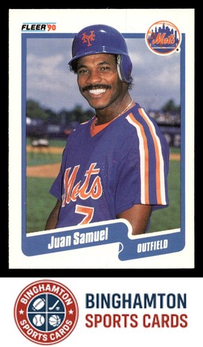 1990 Fleer #215b Juan Samuel New York Mets | eBay
