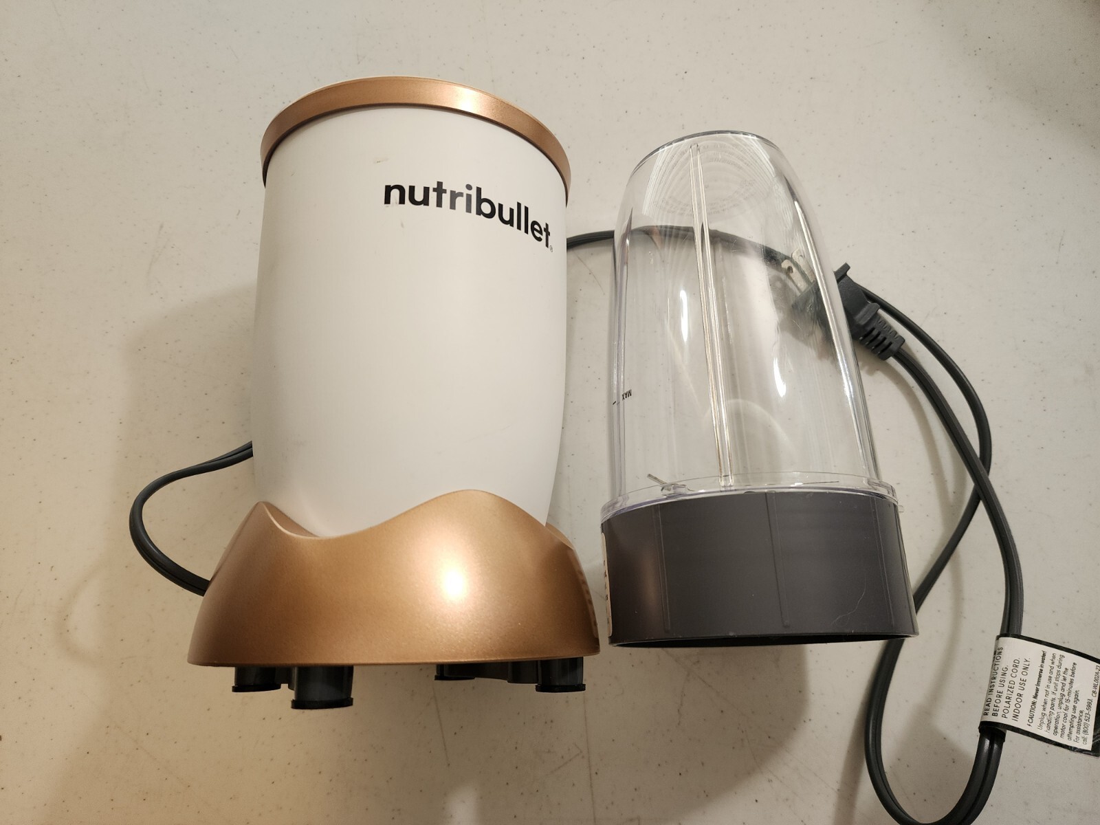 Nutribullet NB-WL088D-23 Blender 600W White Gold With Blender Attachment Only | eBay