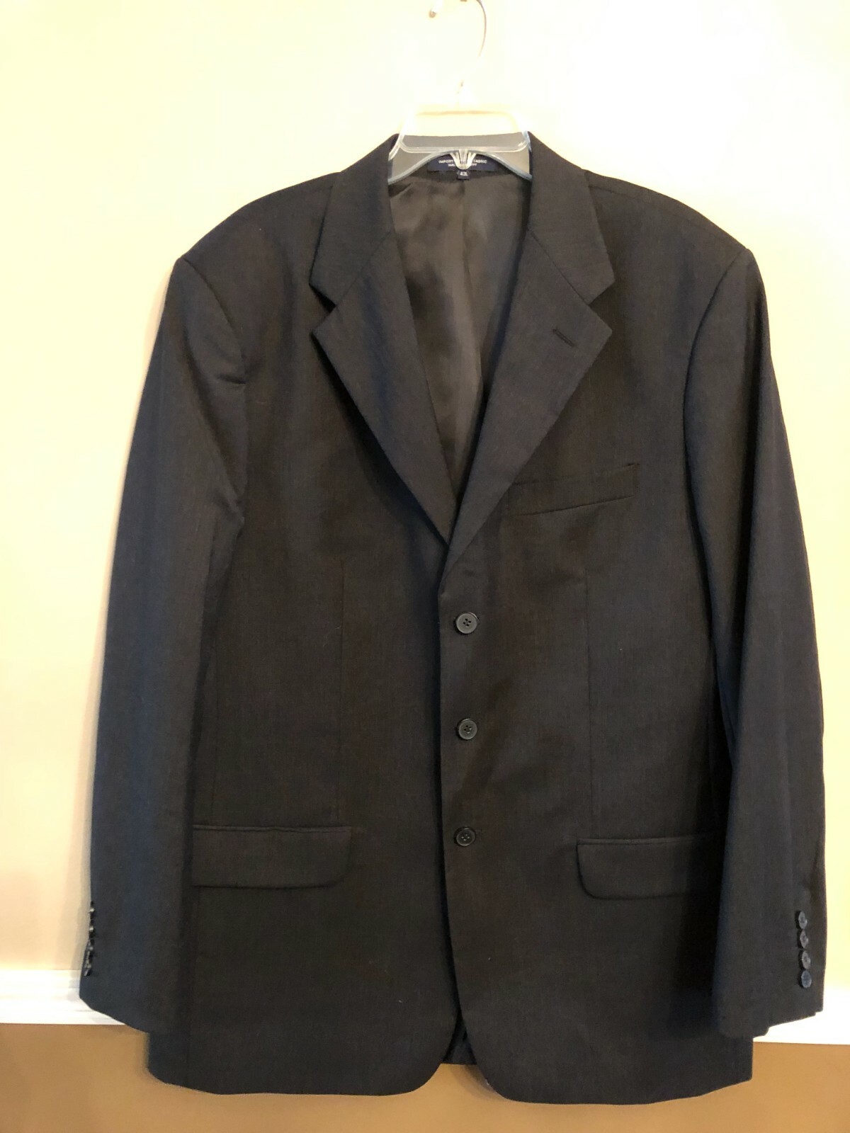 Structure Men's Suit Jacket Dark Gray Size 42L - Gem