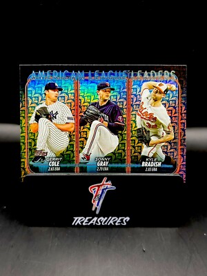 Cole, Gray, Bradish AL League Leaders Easter Foil 2024 Topps Series 1 ...