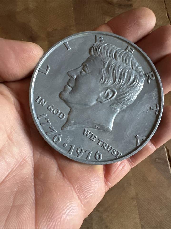 JFK John F. Kennedy Coin Paperweight Patina Collector Money President ...