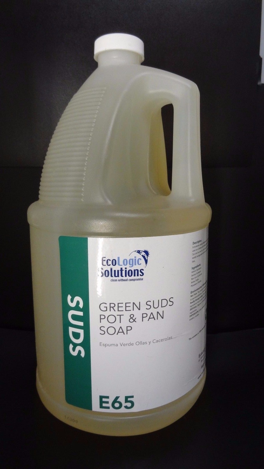 Case of 4 - 1 Gallon Ecologic Solutions Green Suds Pot & Pan Soap E65 ...