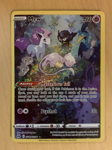 Mew GG10/GG70 Ultra Rare Holo - NM Crown Zenith Pokemon *In-Hand* | eBay