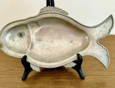 Antique Chinese Pewter Fish Platter | eBay