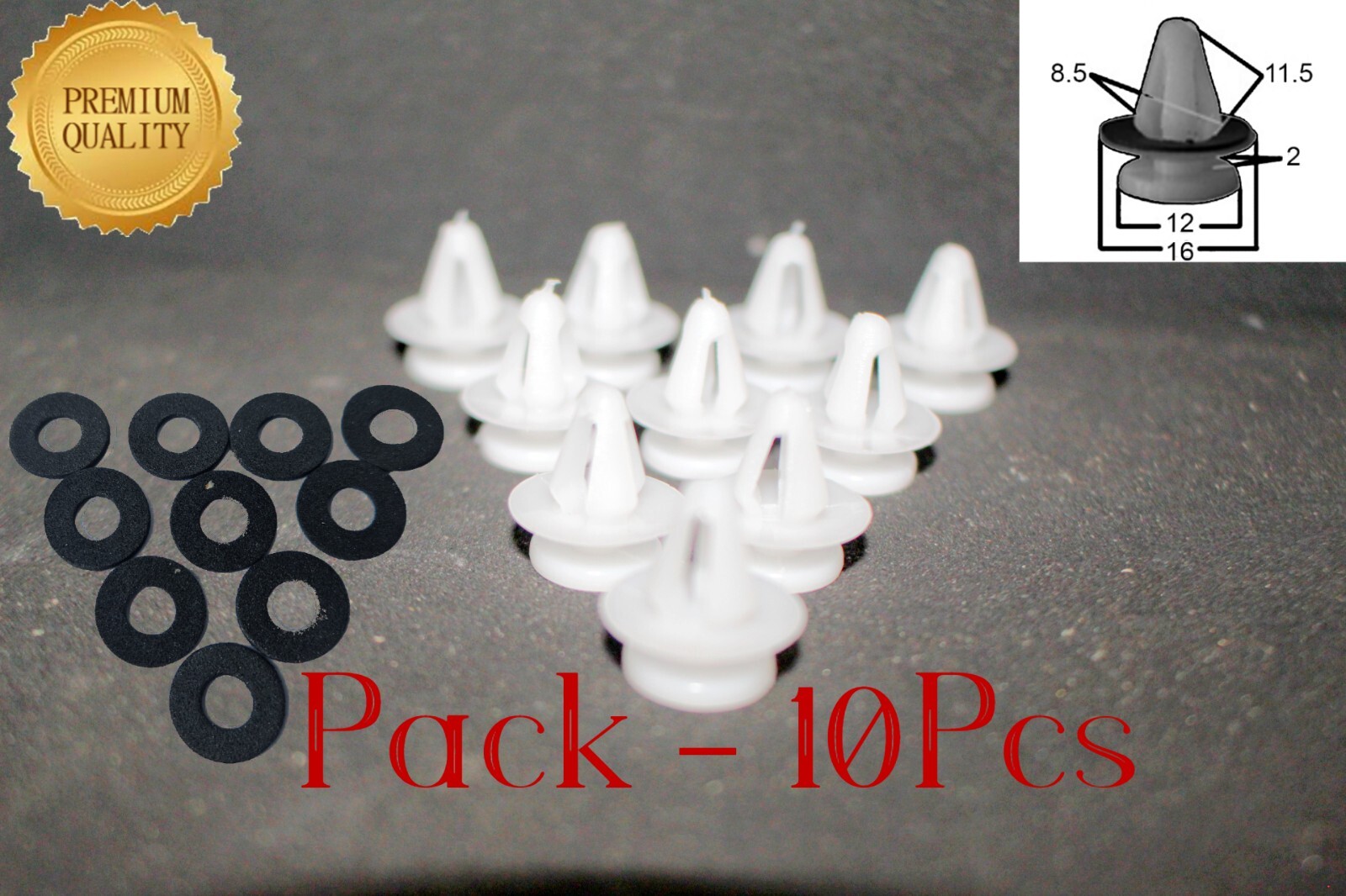 PORSCHE CAR INTERIOR SIDE PILAR PANEL & UPHOLSTERY FASTENER 9MM TRIM ...