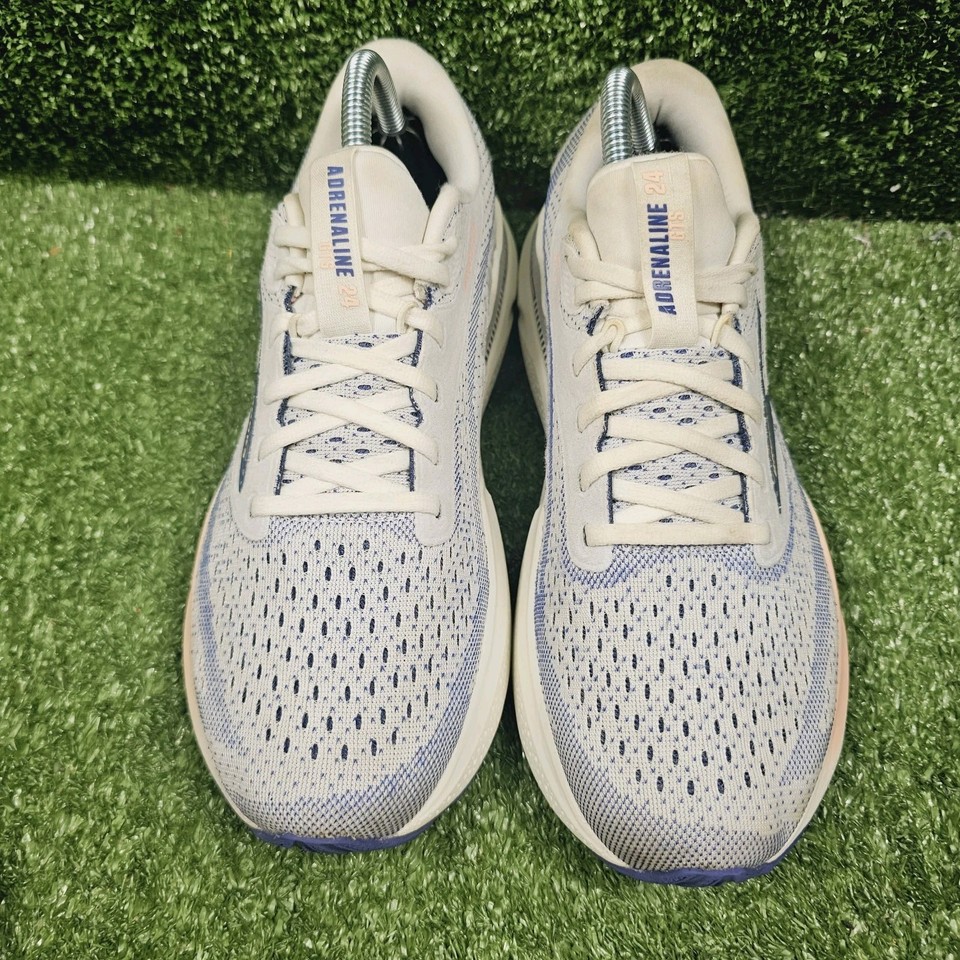 Brooks Adrenaline GTS 24 Grey Blue Ribbon Peach Running Sneakers Womens ...