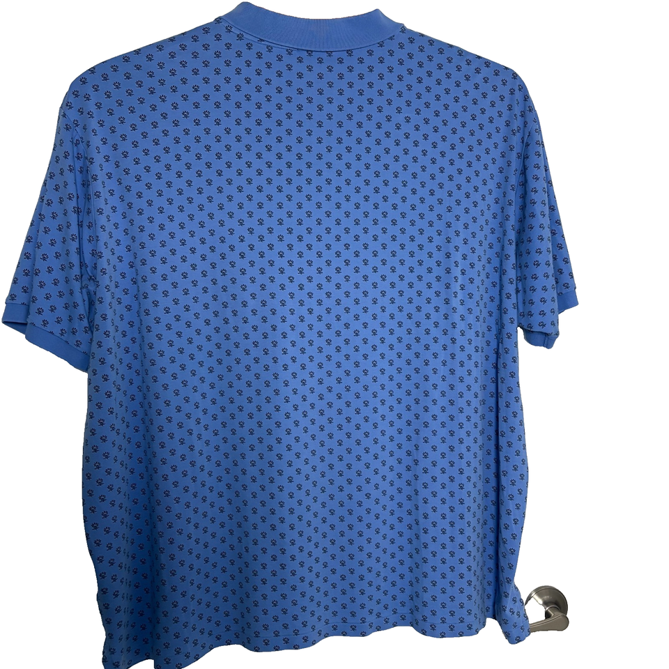 Polo Ralph Lauren Shirt Men's Size 4XLT TALL Blue Print Pony Short ...