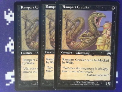 4x Rampart Crawler Mercadian Masques - Magic the Gathering MTG - Black ...