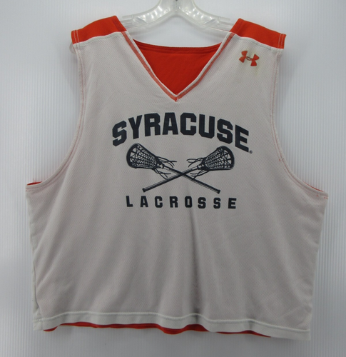 Syracuse Orange Lacrosse Jersey Men XL White Reversible Pinnie Under ...