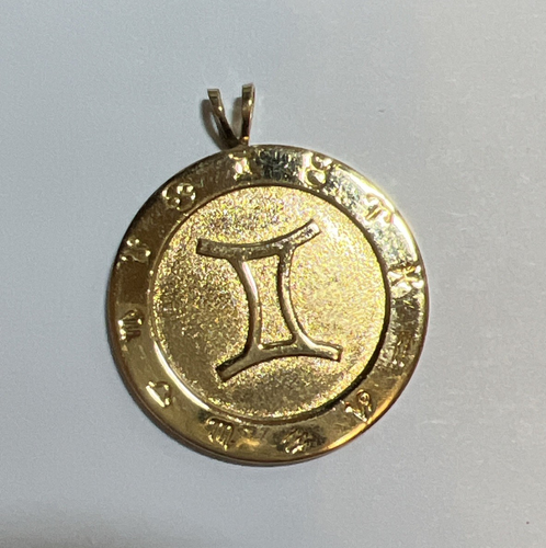 Vintage ZodiacGemini Pendant Charm NOS Gold Tone | eBay