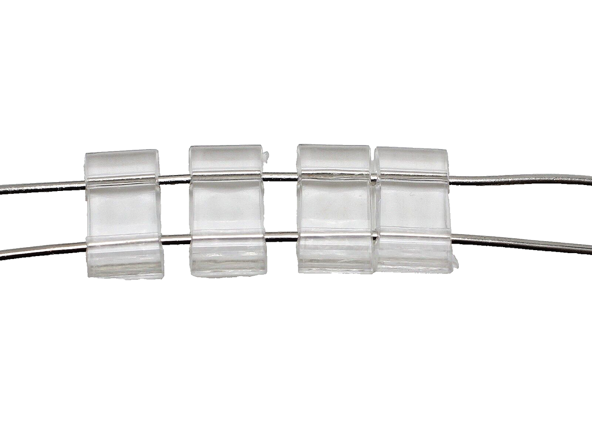 Clear Square Beads 100 Clear Transparent Acrylic Square 2 Hole Beads