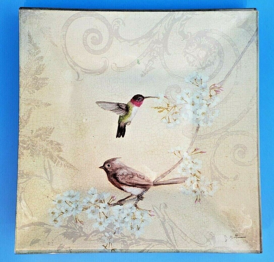 JILL SCHULZ MCGANNON CNI DESIGN BY ART IN MOTION ART GLASS 4 PLATES 9 ...