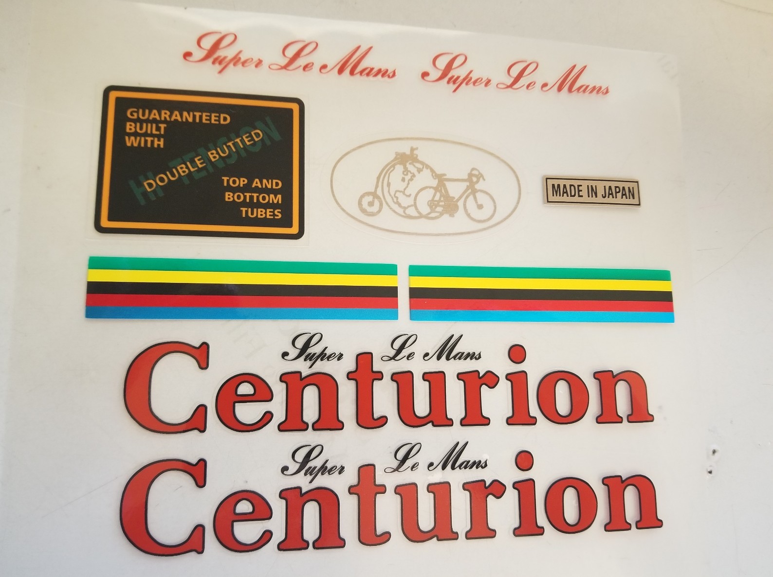 Sticker Decal Set fits Vintage Centurion Super Le Mans Bicycle 9 piece ...