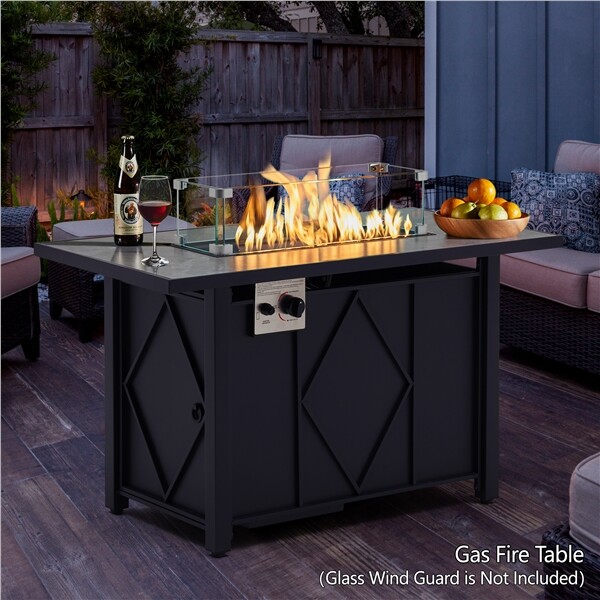 Uniflame Propane Tile Gas Fire Pit Table Chef Master GAD920SP, 40,000