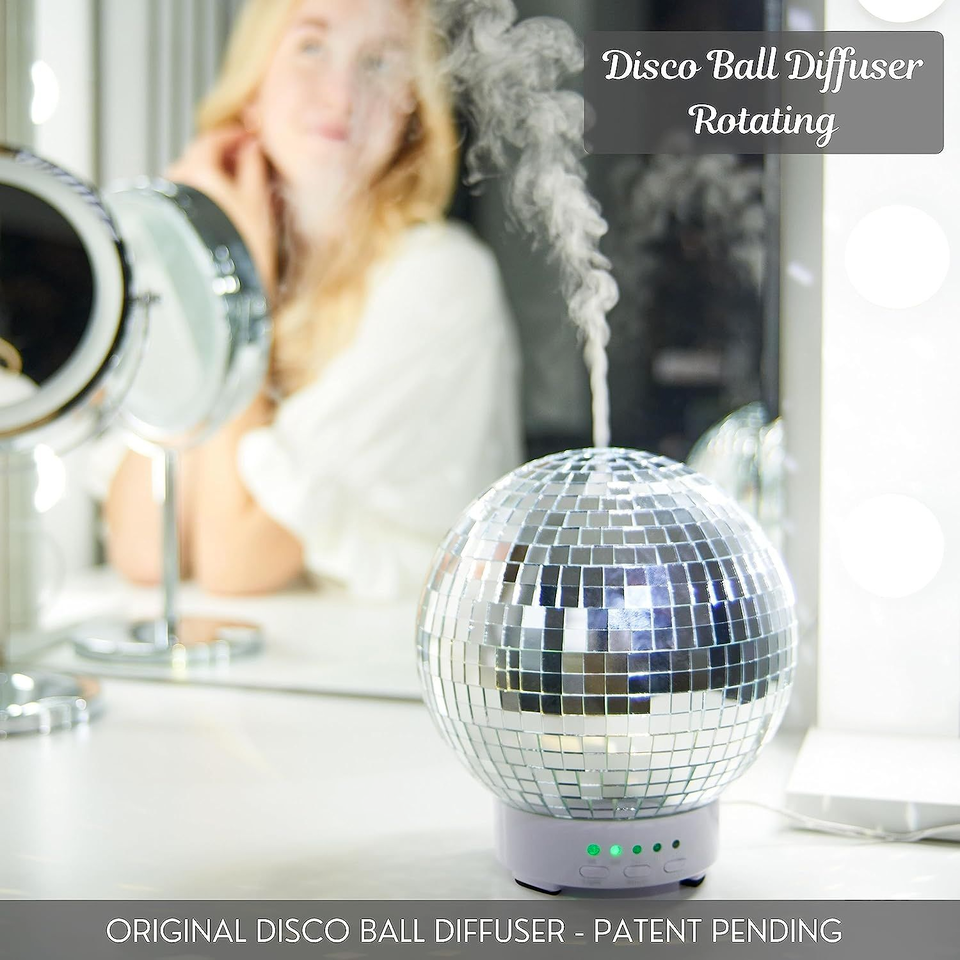 Disco Diffuser Ball Rotating -Essential Oil Diffuser with Whispe Quiet ...