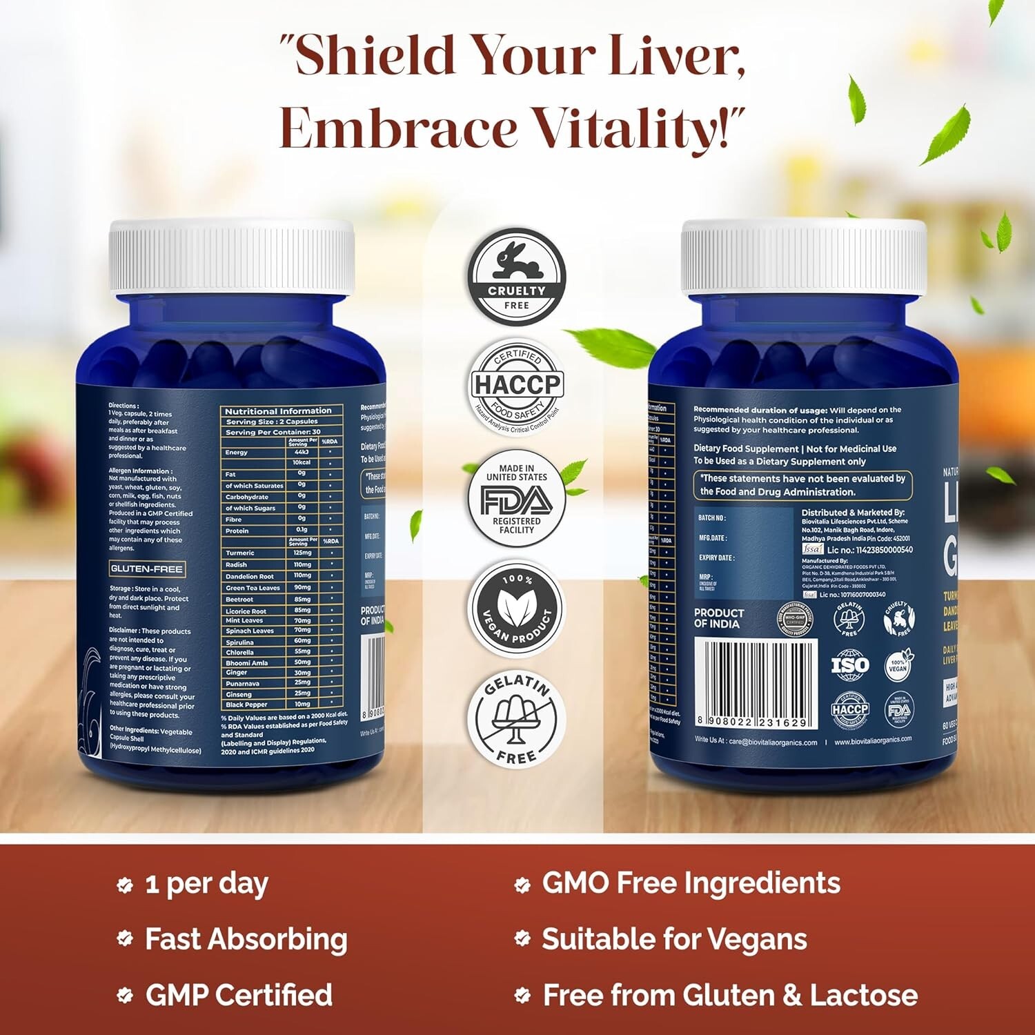 BIOVITALIA ORGANICS Liver Guard Liver Detox Supplements for Liver ...