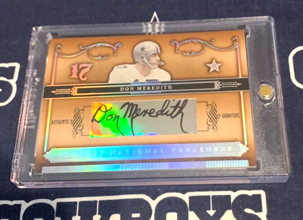 2006 NATIONAL TREASURES Dallas Cowboys DON MEREDITH Autograph AUTO #D ...