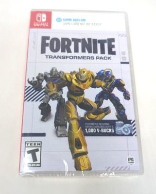 Fortnite Transformers Pack - Nintendo Switch - New/Sealed w/ 1000 ...