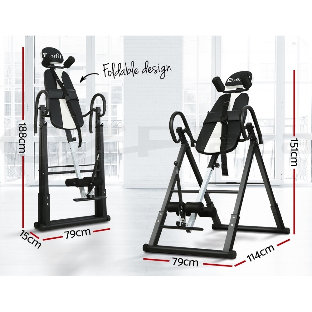 Everfit Inversion Table Gravity Exercise Inverter Back Stretcher Home ...