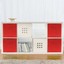 Set 6 Red Cube Storage Bins Foldable Fabric Basket Drawers Organizer ...