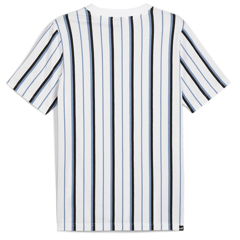 PUMA Squad All Over Print Crew Neck Short Sleeve T-Shirt Mens White ...