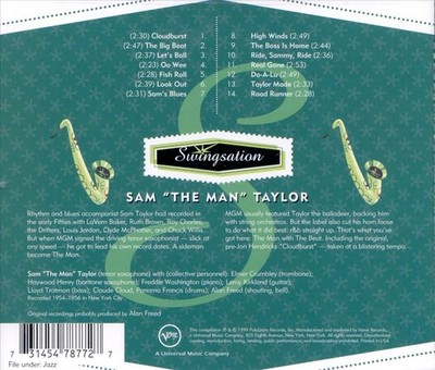 SAM "THE MAN" TAYLOR (SAX) - SWINGSTATION NEW CD 731454787727| eBay