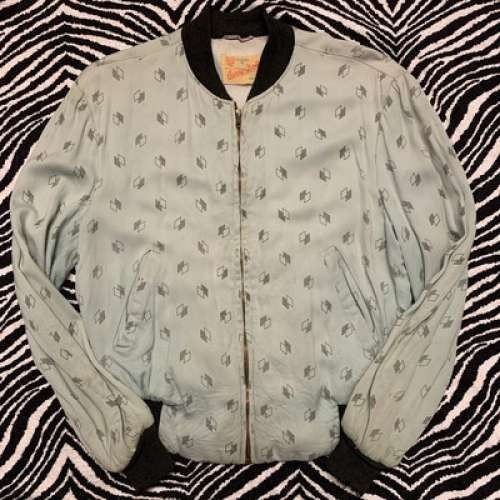 Barry Dolan 50s Vtg Gabardine Jacket Gray Body Diamond Pattern Men's ...