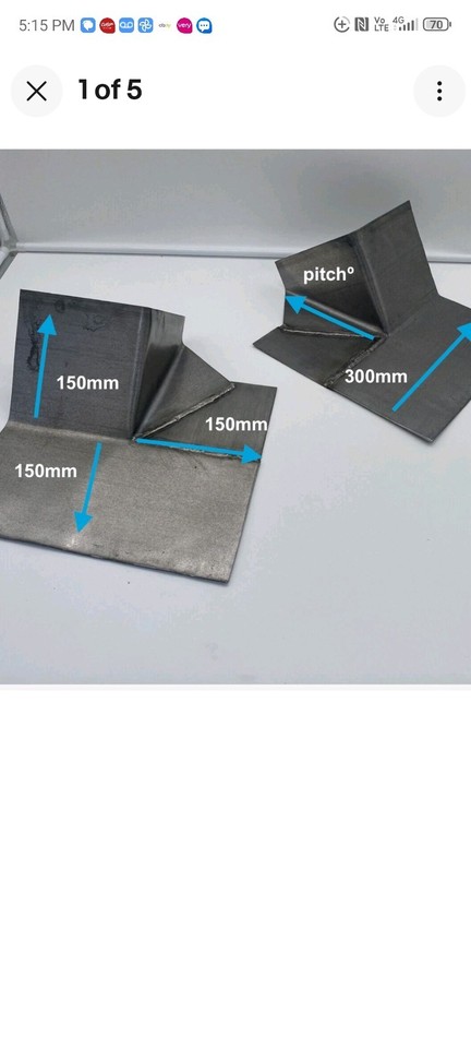Lead Corners for Dormers or Chimneys 300mm x 300mm any pitch code 4 ...